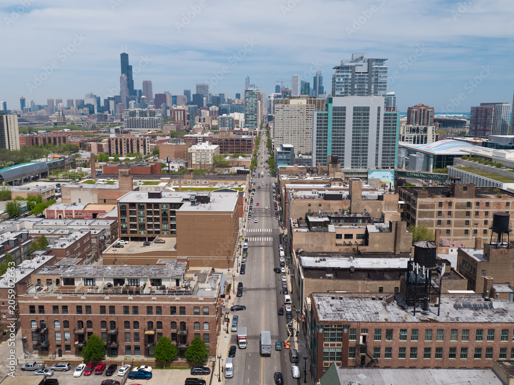 Chicago South Loop Aerial Stock Photo | Adobe Stock