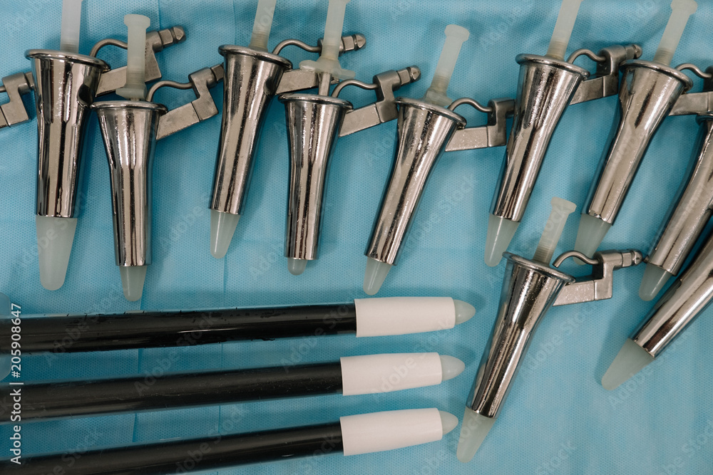 Anoscopes, proctoscopes and rectoscopes on the table Stock-Foto | Adobe ...