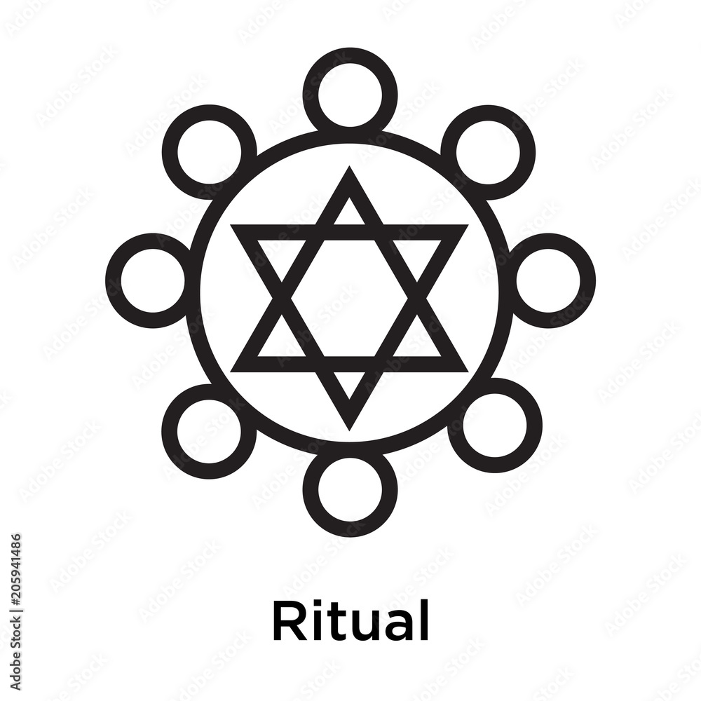 Ritual icon vector sign and symbol isolated on white background Stock ...