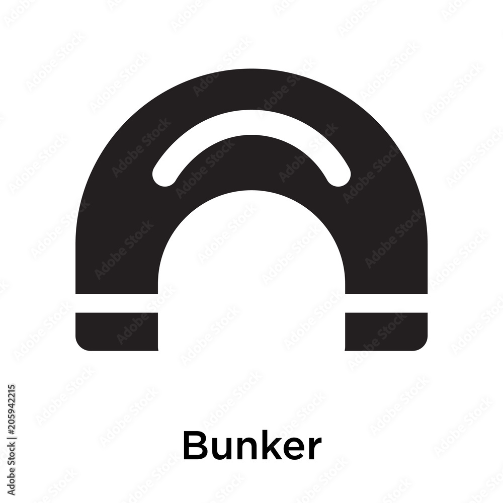 Bunker icon vector sign and symbol isolated on white background Stock ...