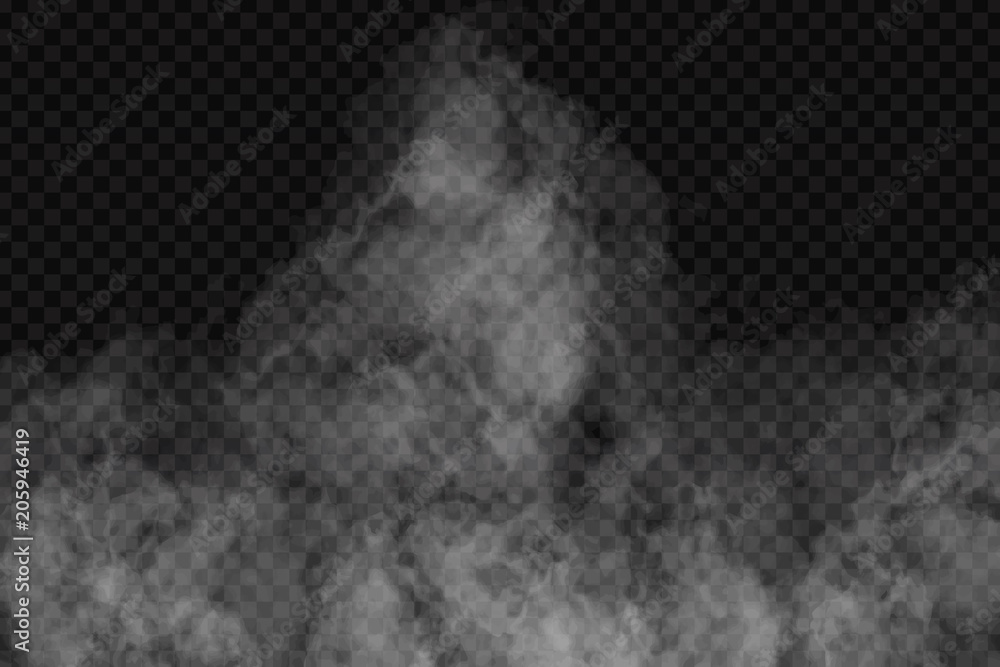 Vector realistic isolated smoke effect for decoration and covering on ...