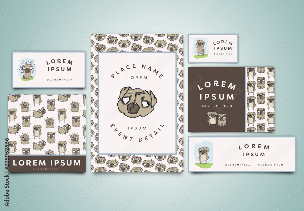 Dog Social Media Post Layouts Stock Template | Adobe Stock