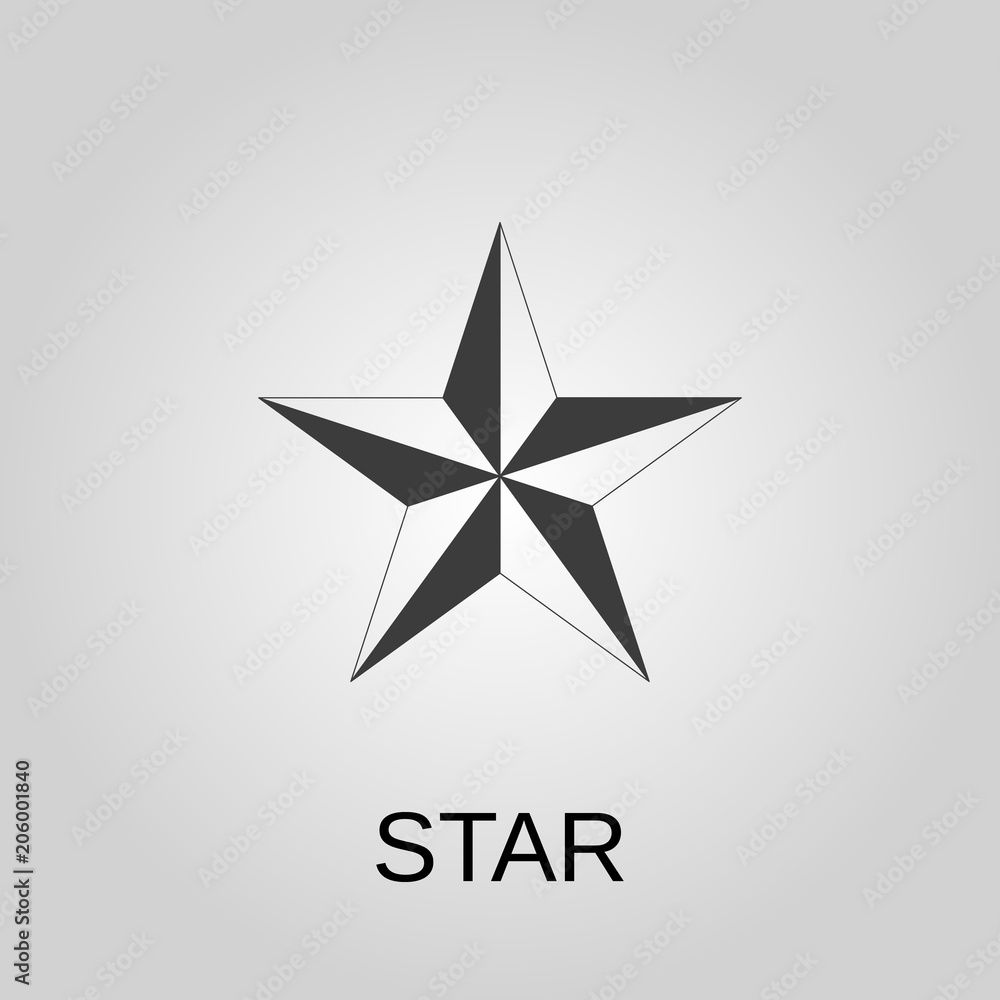 Star icon. Star symbol. Flat design. Stock - Vector illustration Stock ...