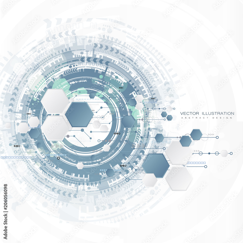 Engineering technology with various elements Digital space for content ...