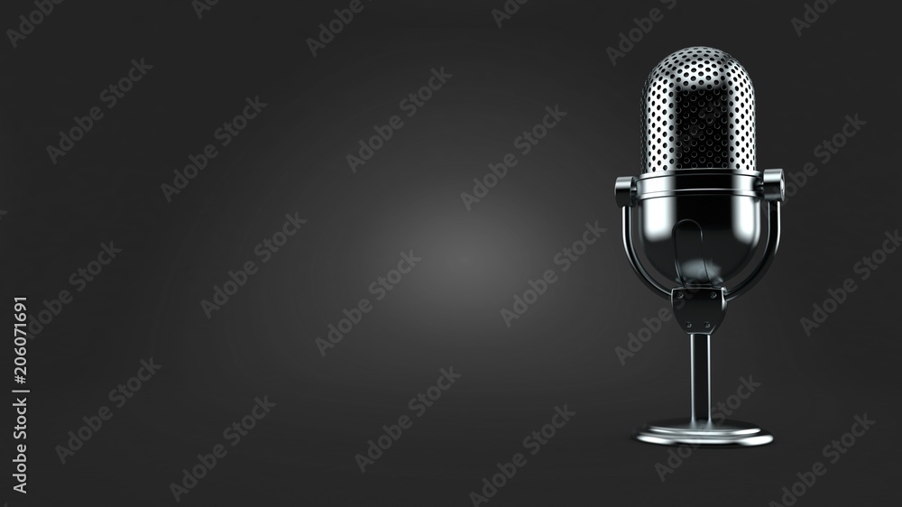 Radio microphone Stock Illustration | Adobe Stock