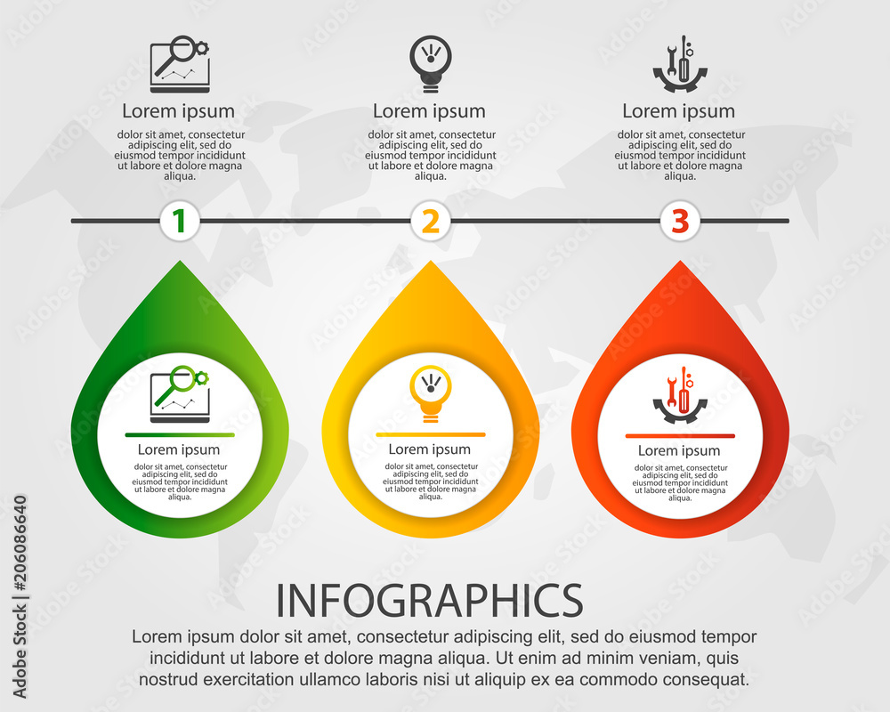 Modern vector illustration 3d. Timeline infographics template with ...