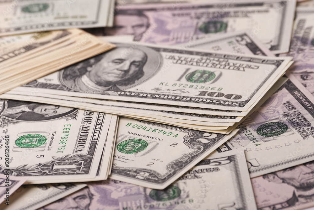 Various dollar banknotes Stock Photo | Adobe Stock