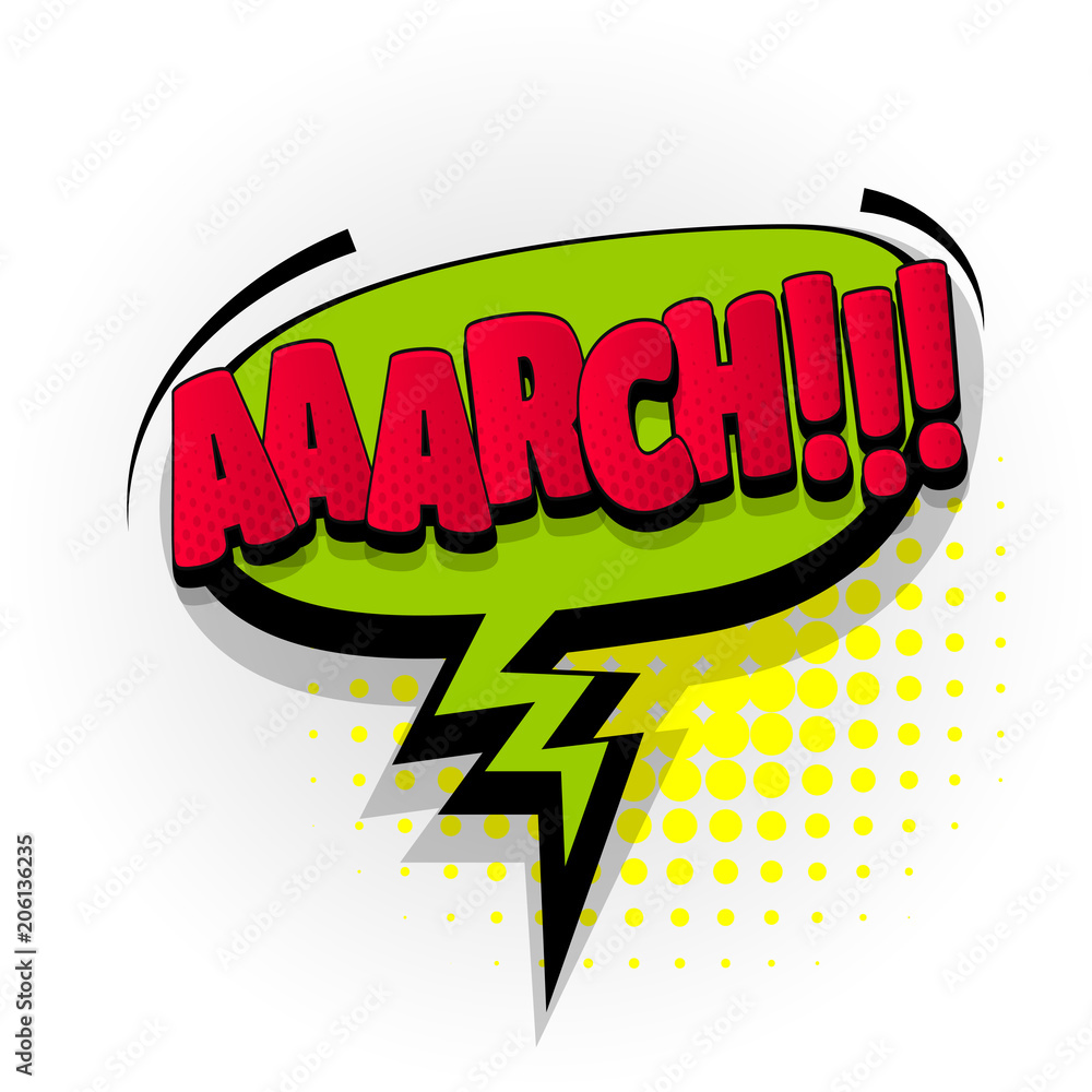 arch sound hand drawn pictures effects. Template comics speech bubble ...