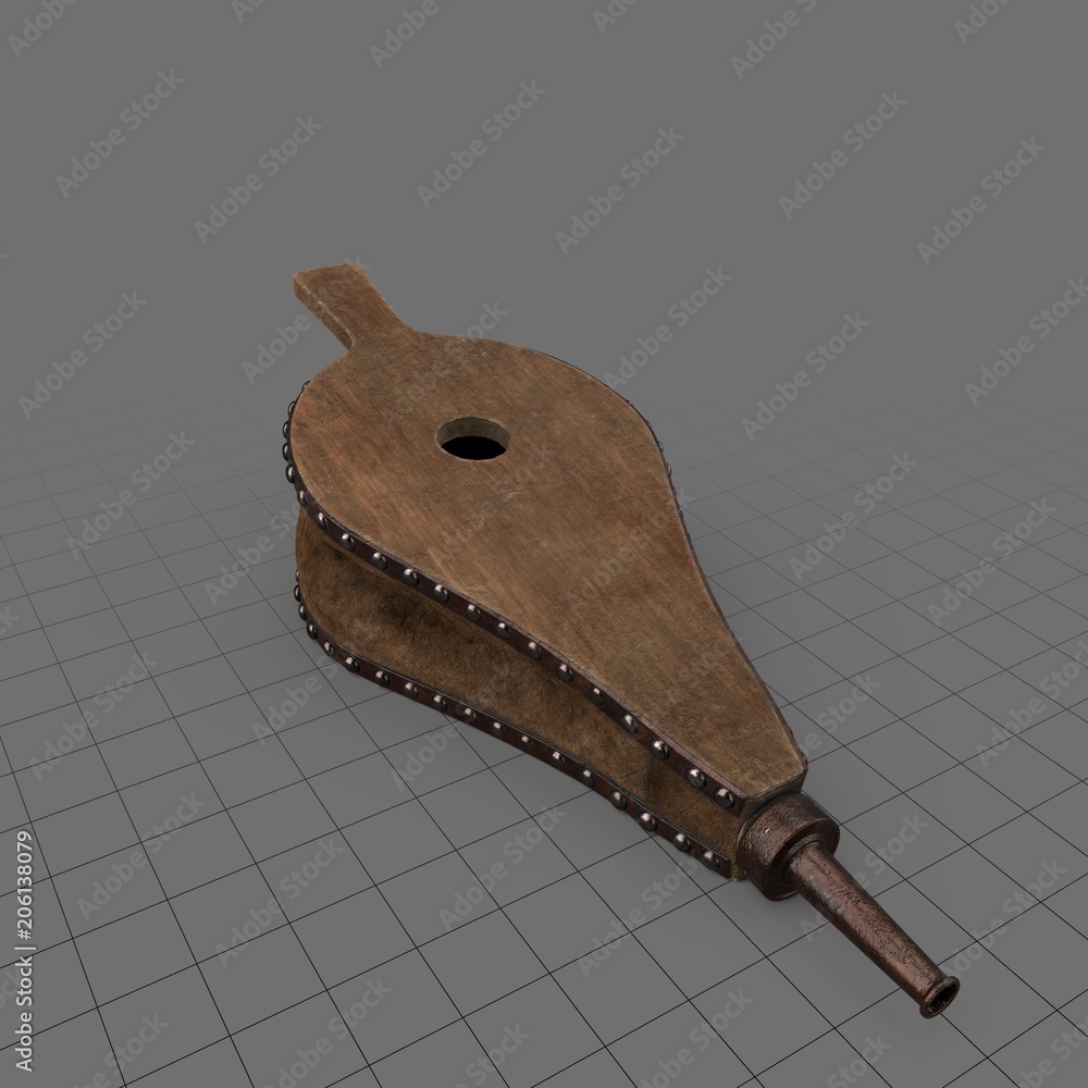 Inflated blacksmith bellows Stock 3D asset | Adobe Stock