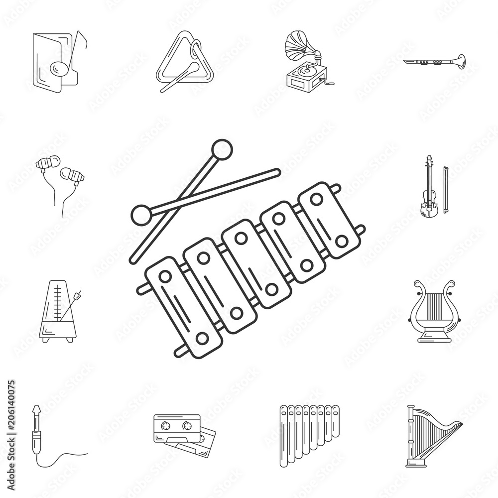 Xylophone icon. Simple element illustration. Xylophone symbol de Stock ...