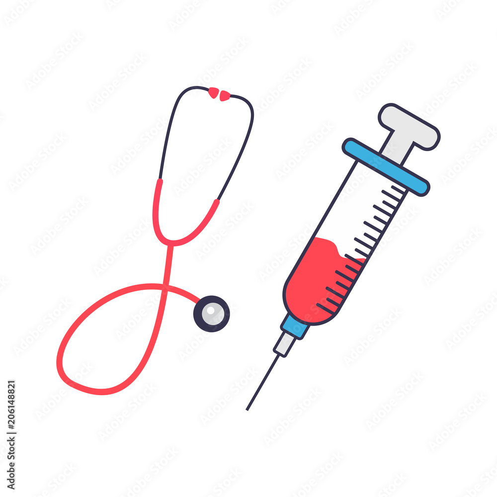 stethoscope vector illustration. cartoon of stethoscope. medicine ...