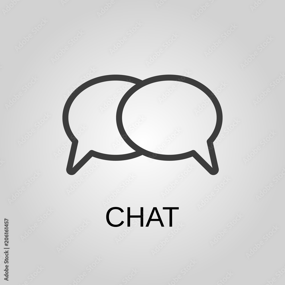 Chat icon. Chat symbol. Flat design. Stock - Vector illustration Stock ...