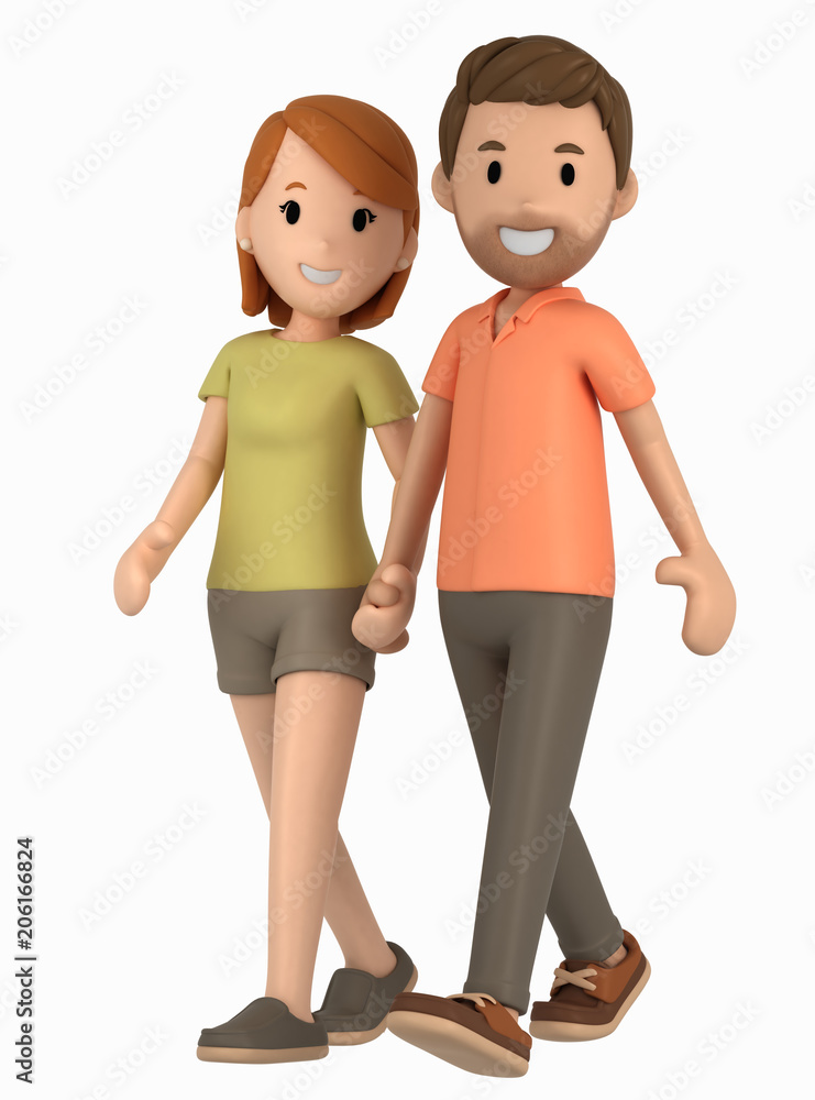 Two People Walking Together Clipart