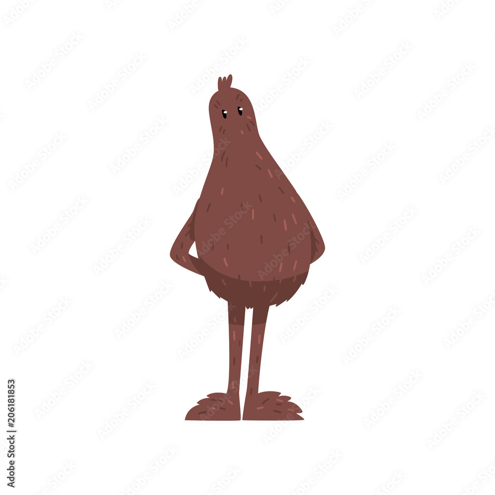 Funny friendly bigfoot cartoon character vector Illustration on a white ...