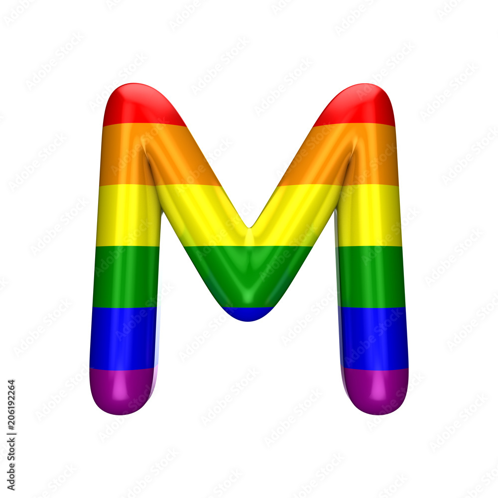 The Letter M In Rainbow