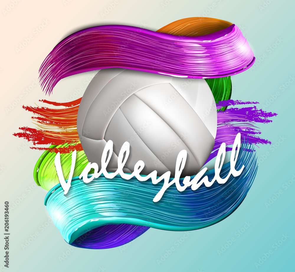 volleyball ball background text Stock Vector | Adobe Stock