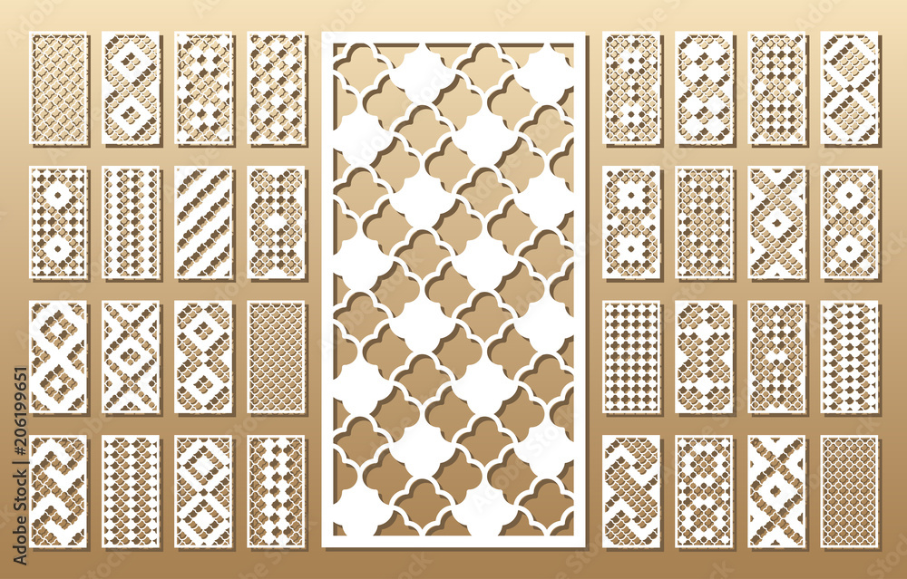 Laser cut vector panels Stock Vector | Adobe Stock