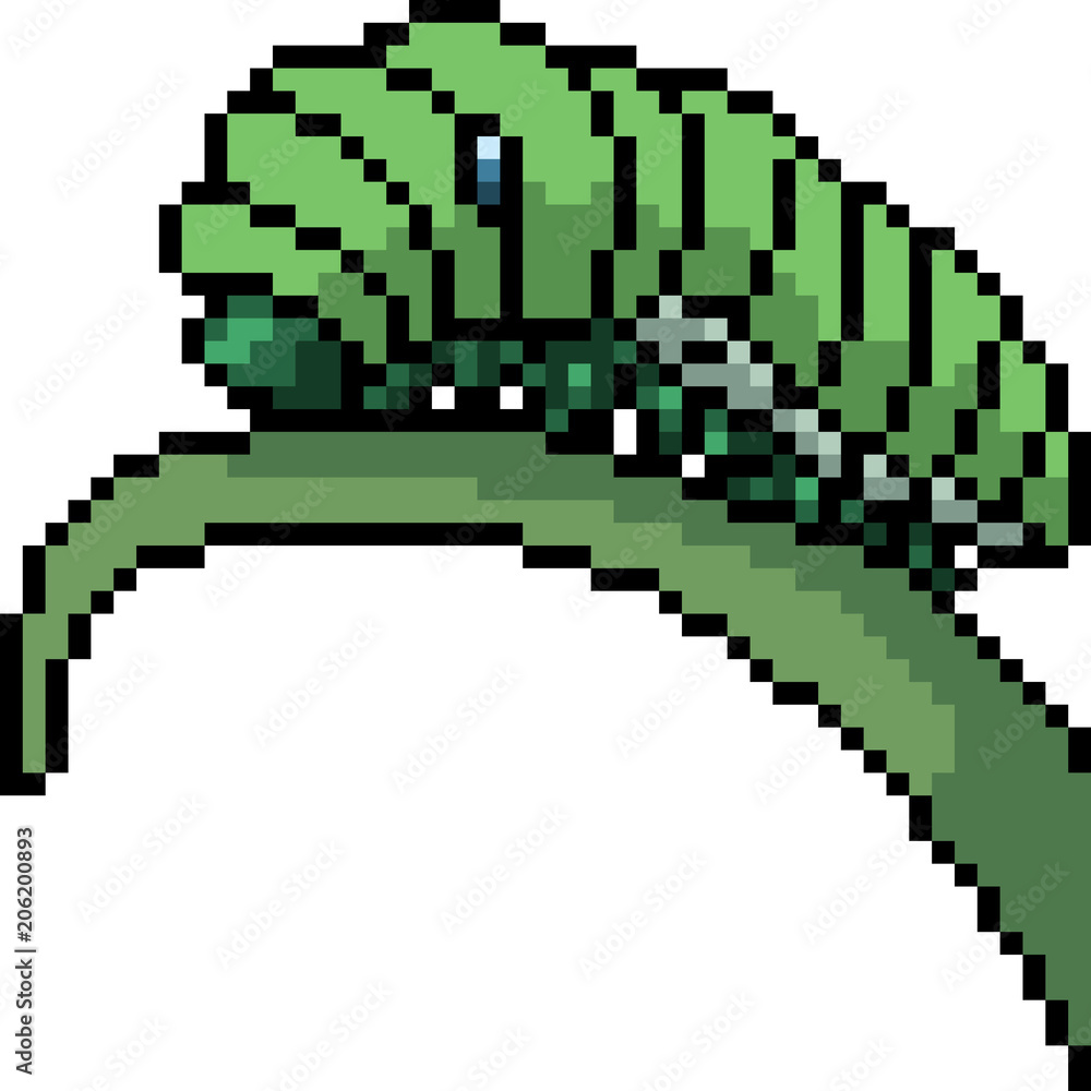 vector pixel art worm Stock Vector | Adobe Stock