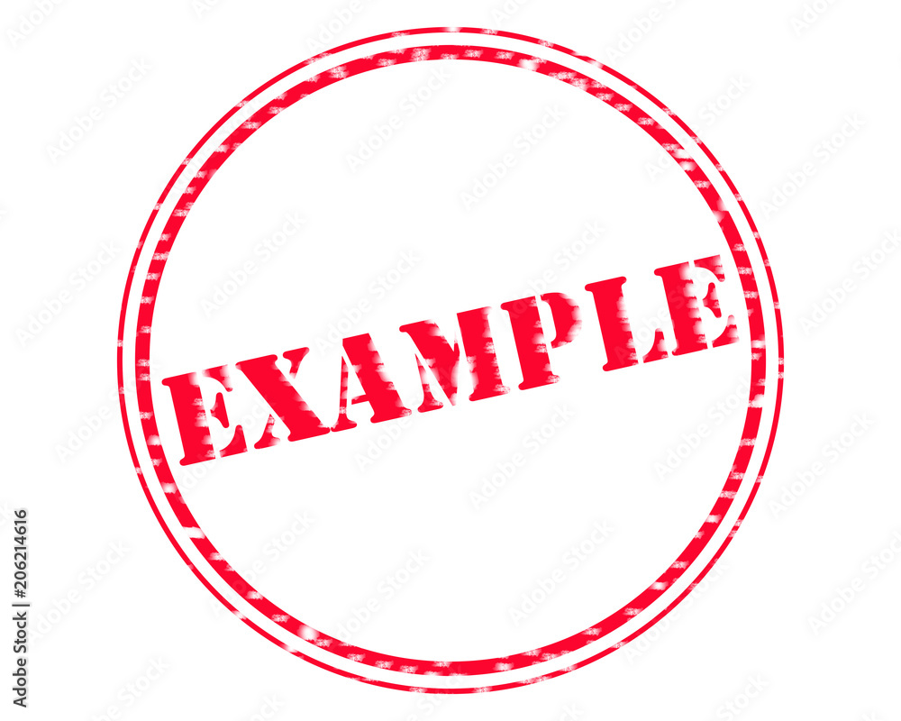 EXAMPLE RED Stamp Text on Circle white backgroud Stock Illustration ...