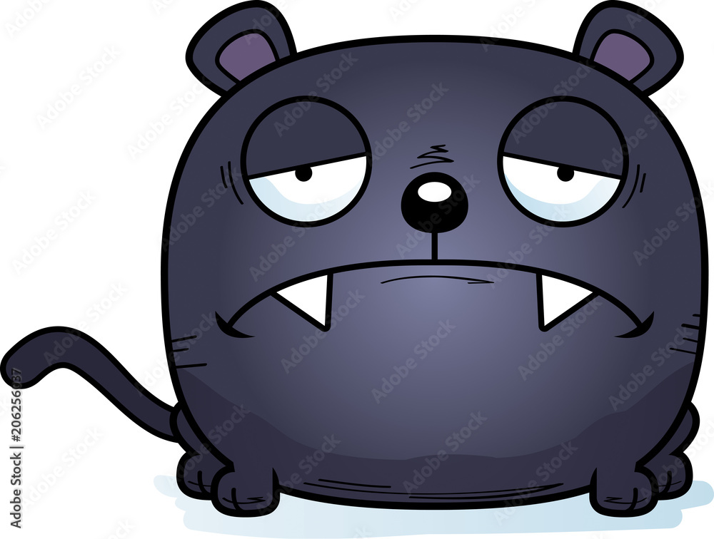 Cartoon Sad Panther Stock Vector | Adobe Stock