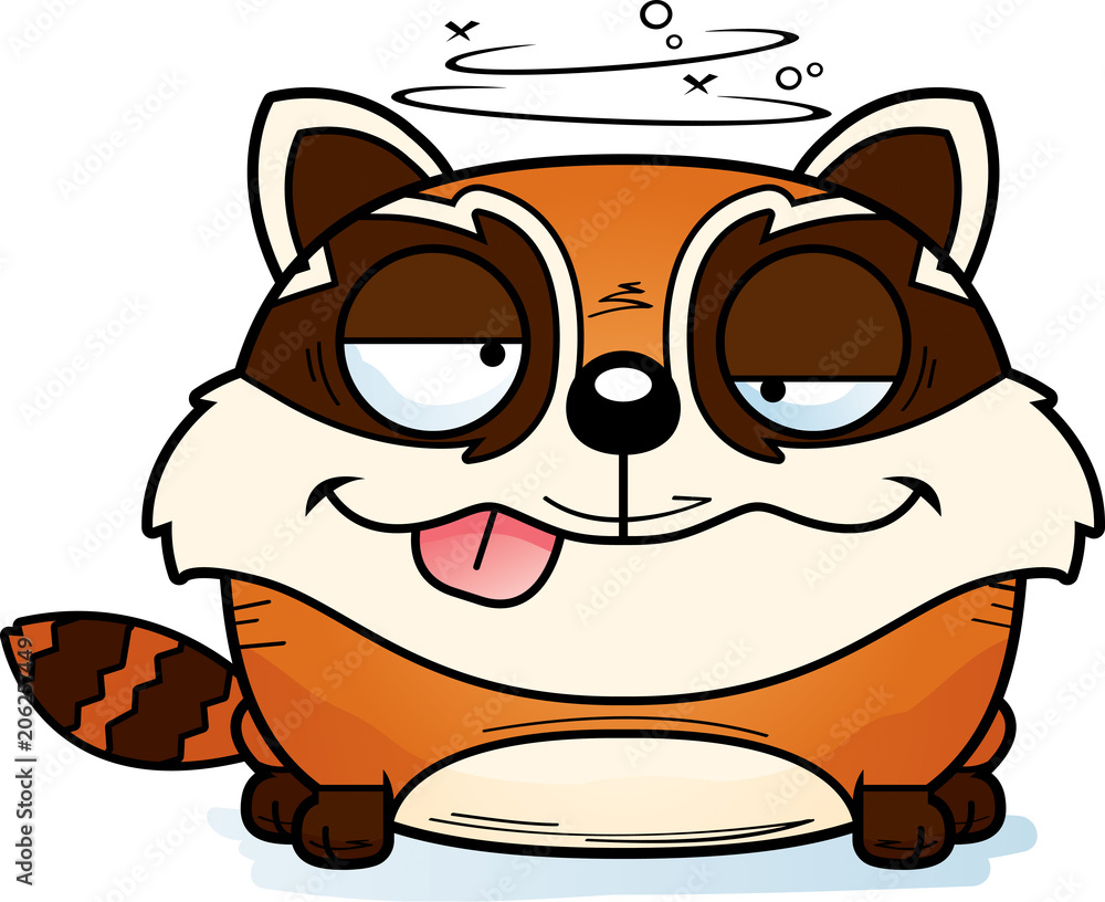 Cartoon Goofy Red Panda Stock Vector | Adobe Stock