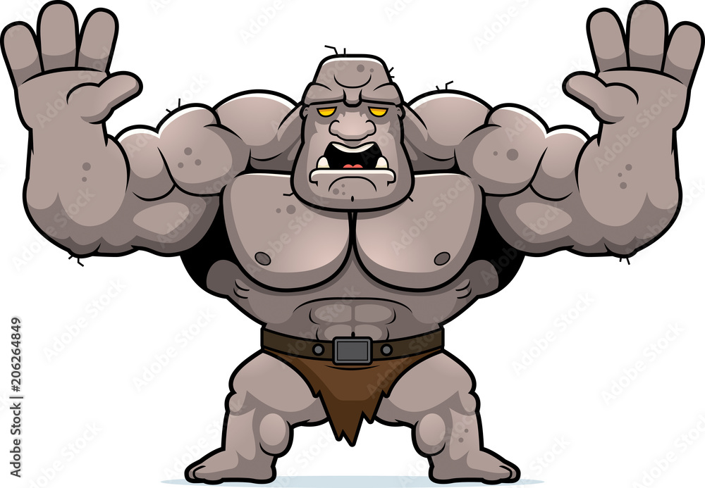 Cartoon Ogre Scared Stock Vector | Adobe Stock
