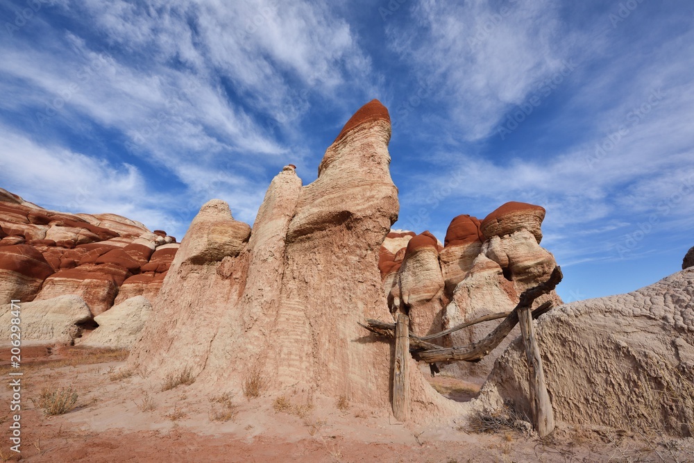 Blue Canyon, section of Moenkopi Wash in northeast Arizona Stock Photo ...