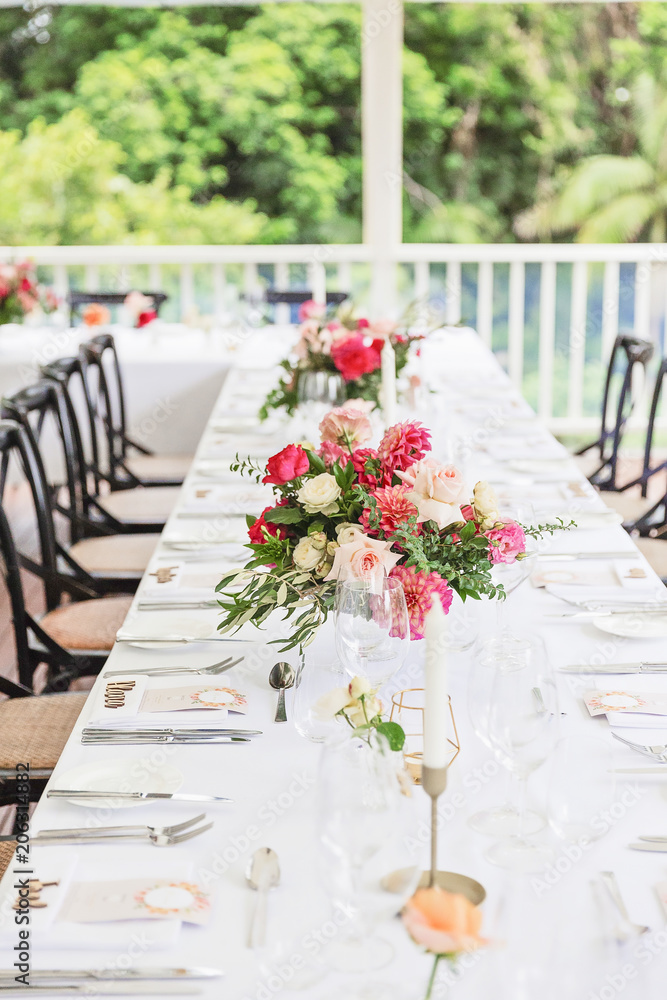 Reception Table Flowers