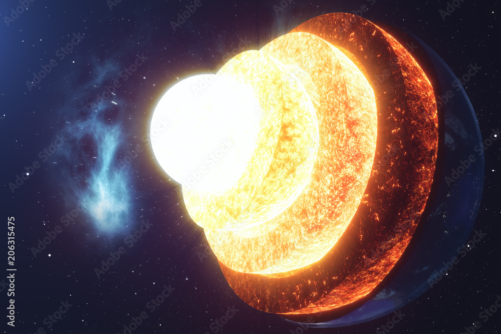 Structure core Earth. Structure layers of the earth. The structure of ...