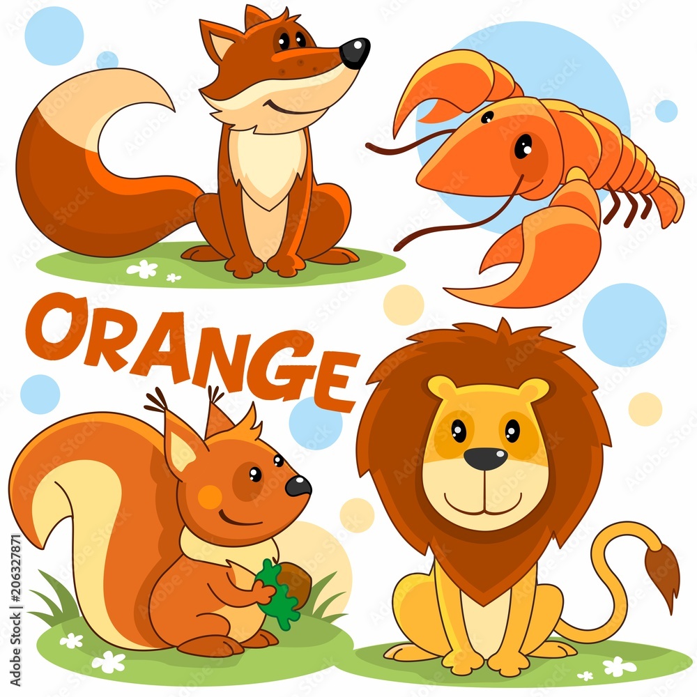 Orange Coloured Cartoon Characters