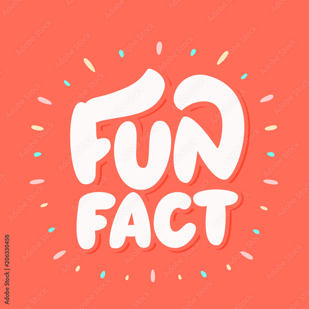 Fun fact. Vector lettering. Stock Vector | Adobe Stock