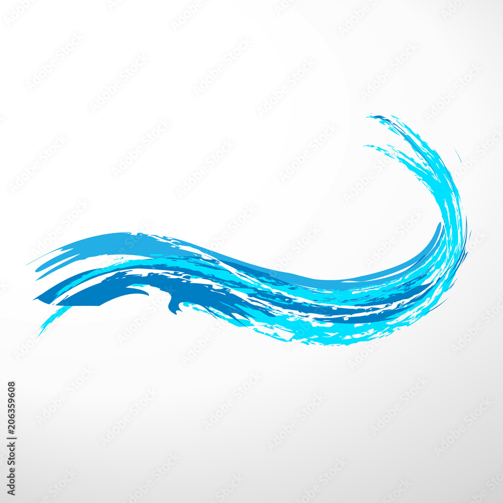 Abstrakte Welle - Logo Stock-Vektorgrafik | Adobe Stock