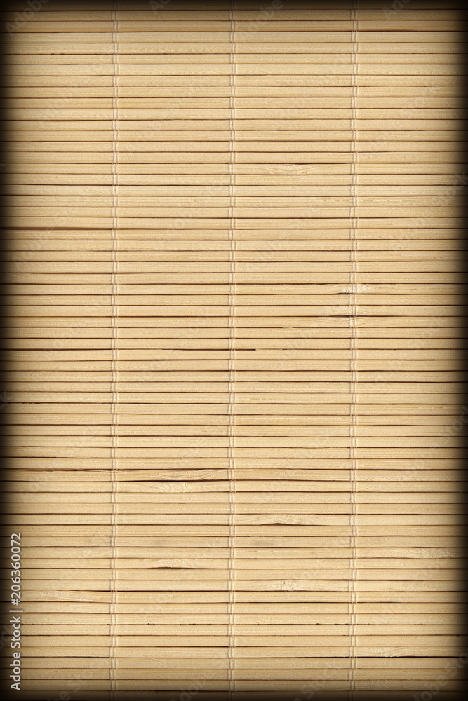 Bamboo Place Mat Rustic Slatted Interlaced Coarse Vignette Texture ...