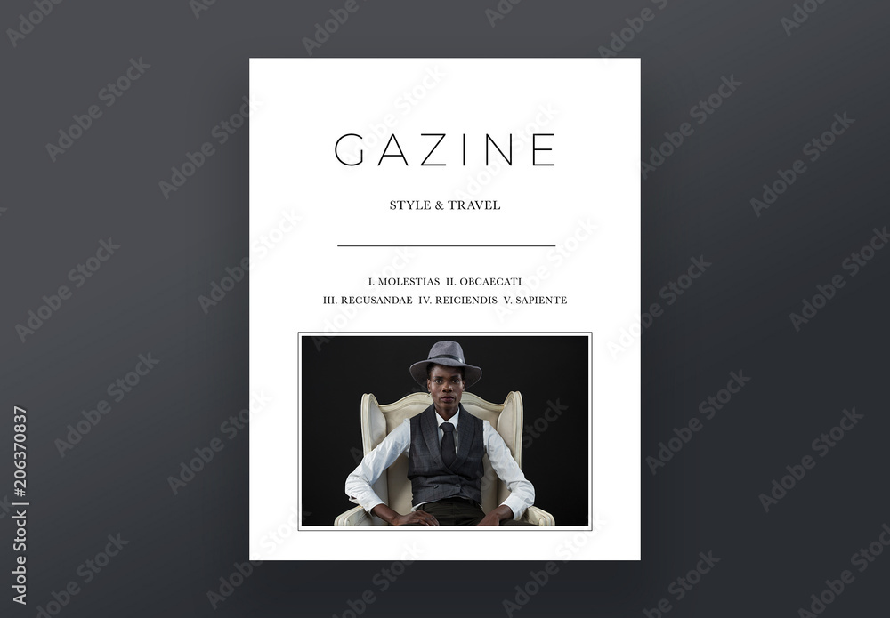 Fashion Magazine Style Cover Layout Stock Template | Adobe Stock