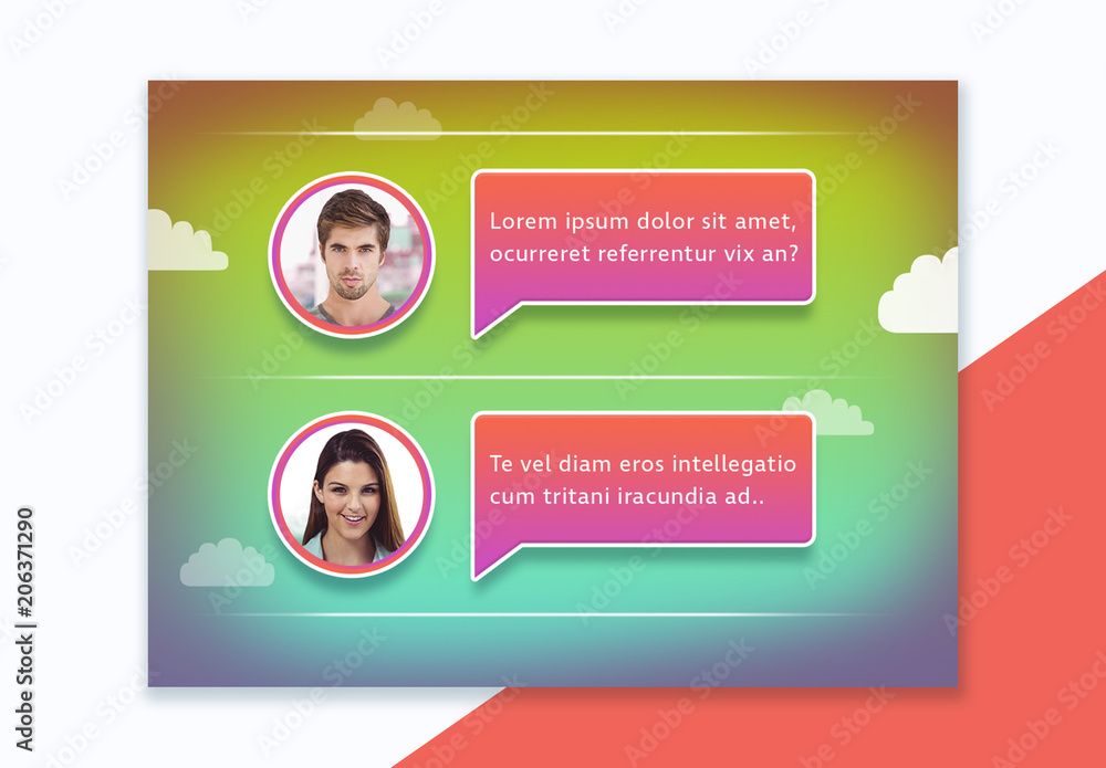 Messaging Window Mockup Stock Template | Adobe Stock