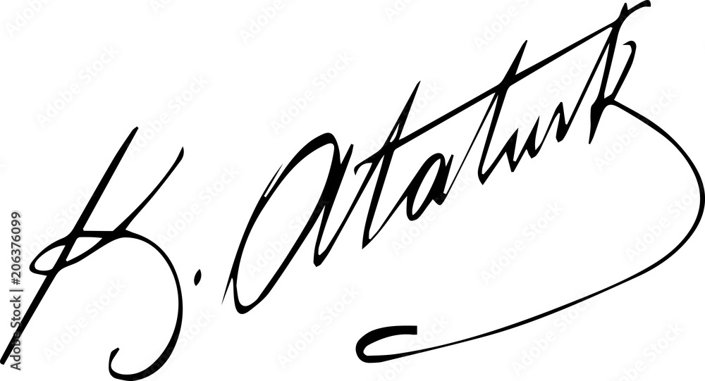 Sign of Mustafa Kemal Ataturk - Vector Stock Vector | Adobe Stock