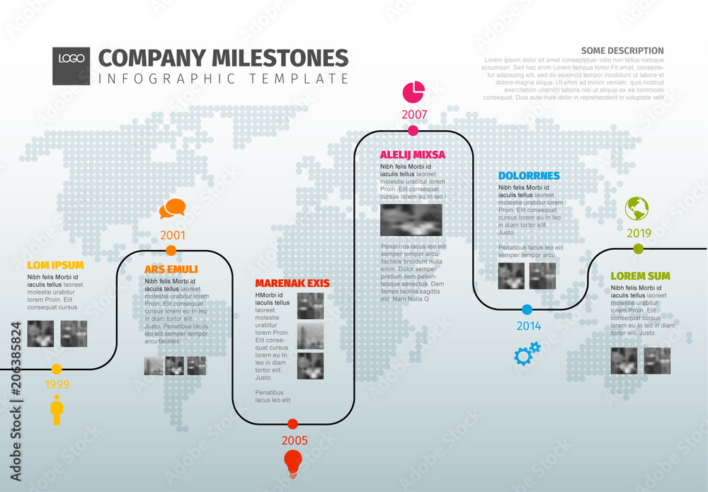 Infographic Timeline Map