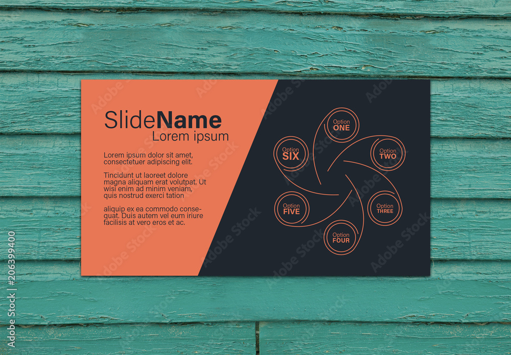 Dark Blue and Orange Infographic Layout Stock Template | Adobe Stock