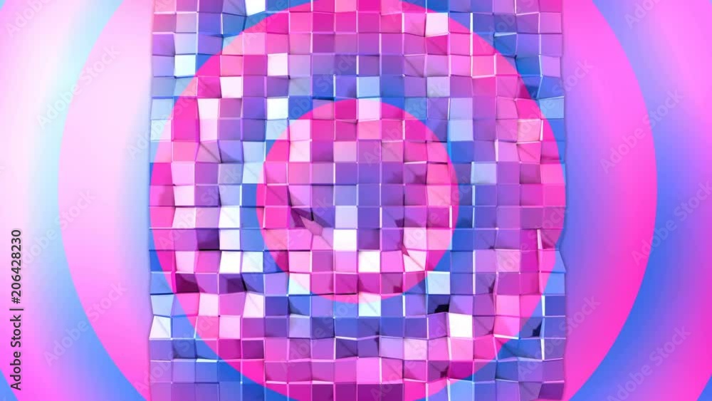 4k clean low poly animated background in loop. Seamless 3d animation in ...