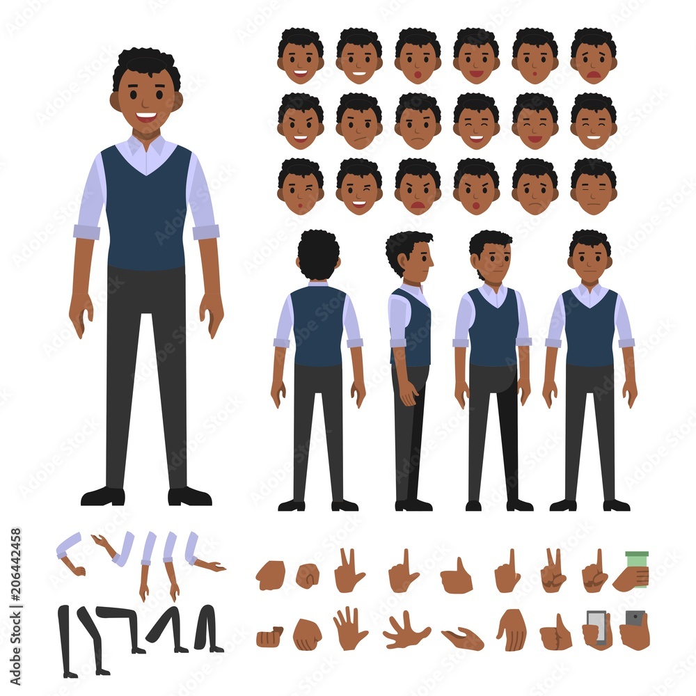 People working vector icon illustration character Stock Vector | Adobe ...