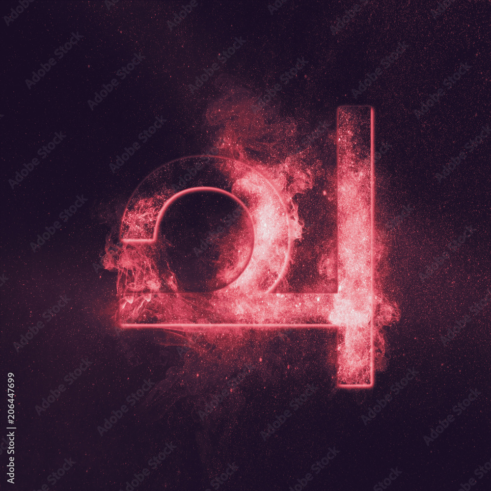 Planet Jupiter Symbol. Jupiter sign. Abstract night sky background ...