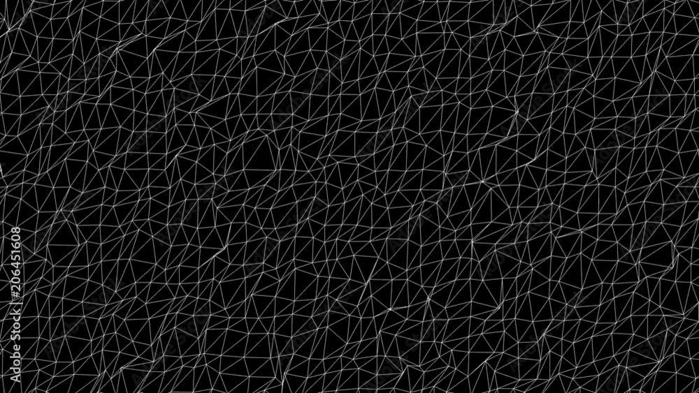Abstract white wireframe pattern motion background.Connection wireframe ...
