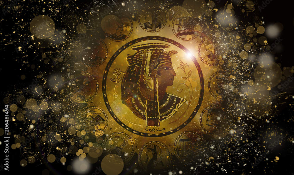 Abstract ancient Egyptian background, Cleopatra Stock Photo | Adobe Stock