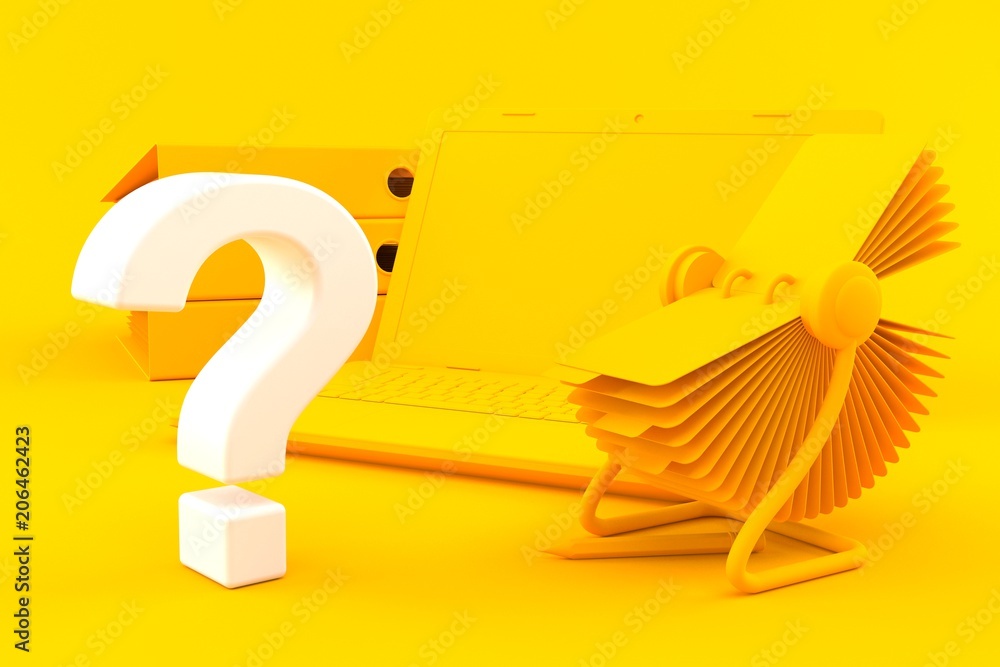 Office background with question mark Stock Illustration | Adobe Stock