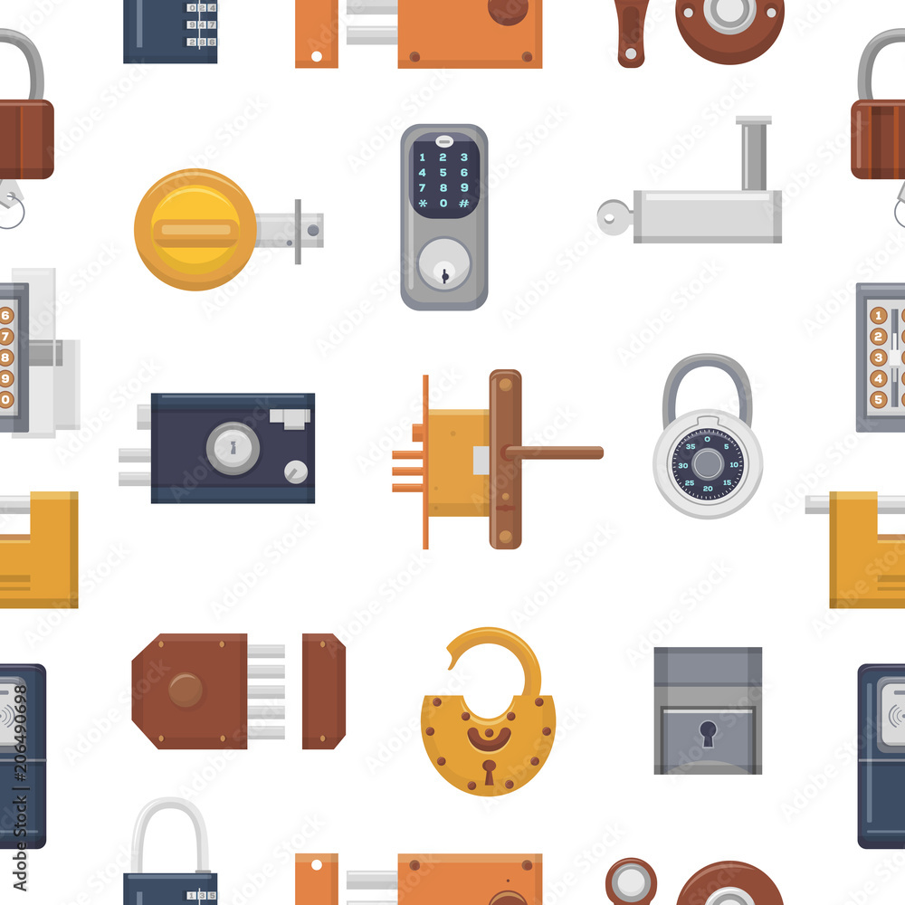 Lock vector padlock with keyhole for safety and security locking system ...