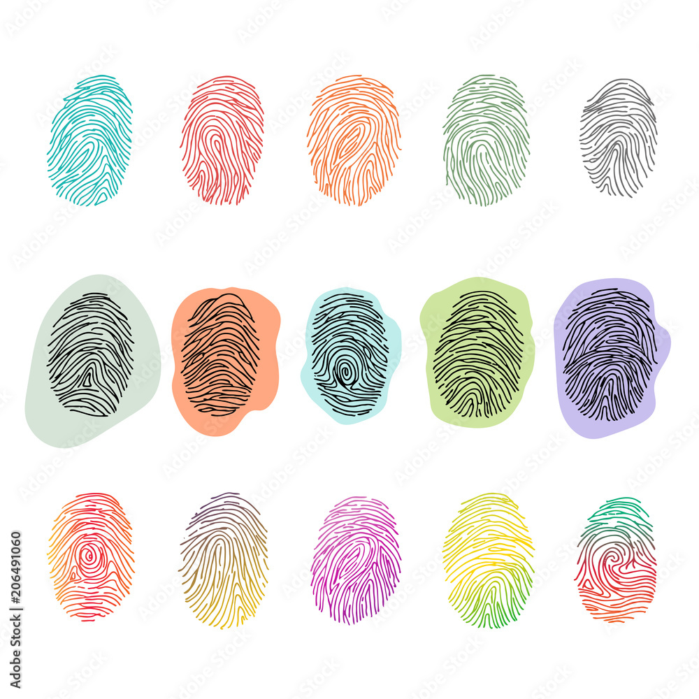 Fingerprint vector fingerprinting identity with fingertip ...