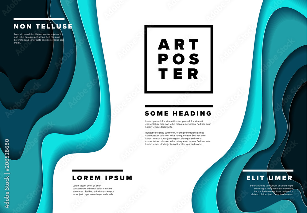 Blue Cutout Event Poster Layout Stock Template | Adobe Stock