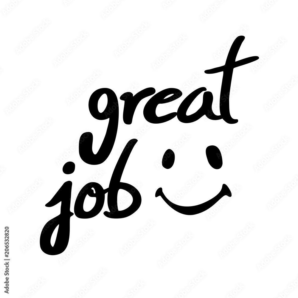 great job message Stock Vector | Adobe Stock