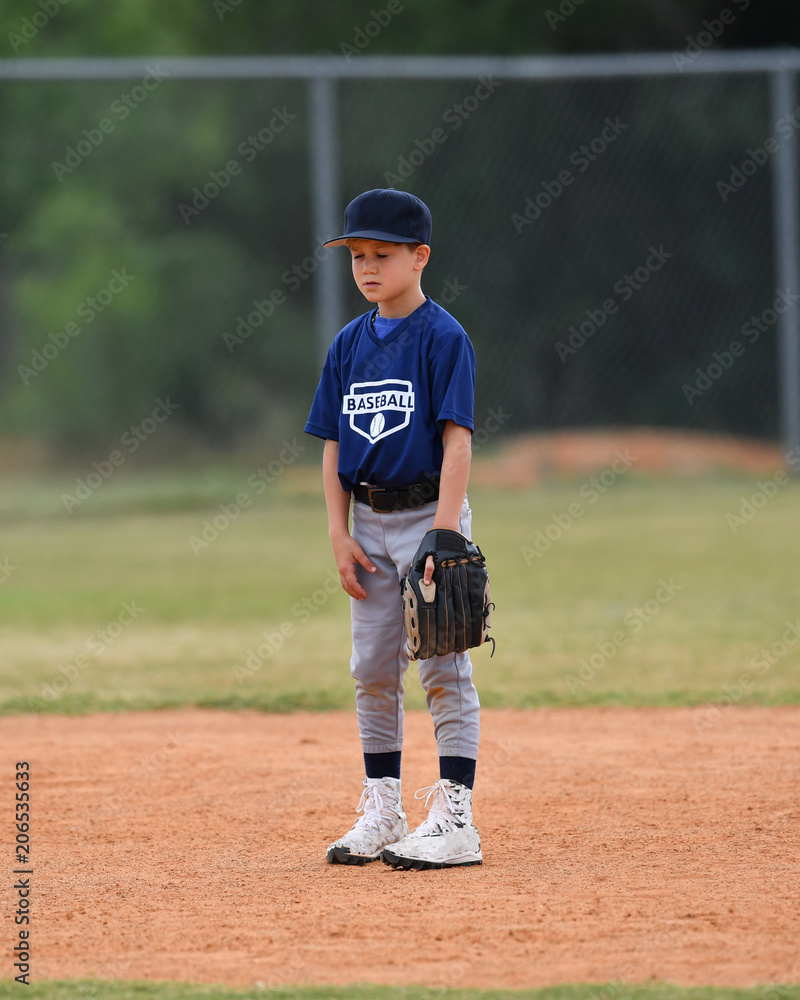 Little Boy Playing Baseball