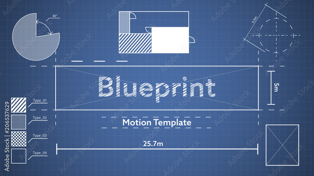 Animated Blueprint Title Stock Template | Adobe Stock